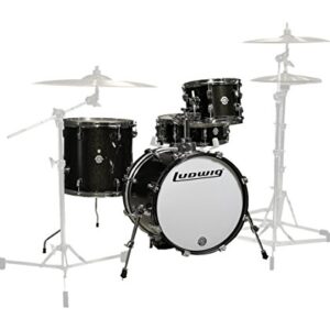 Ludwig LC2791 Breakbeats by Questlove 4-Piece Drum Set Shell Pack, Black Sparkle