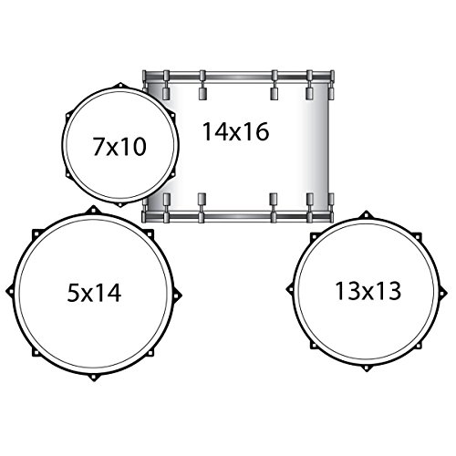 Ludwig LC2791 Breakbeats by Questlove 4-Piece Drum Set Shell Pack, Black Sparkle