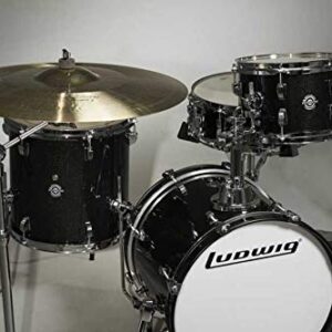 Ludwig LC2791 Breakbeats by Questlove 4-Piece Drum Set Shell Pack, Black Sparkle