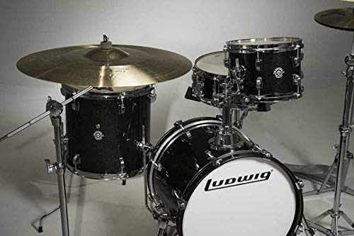 Ludwig LC2791 Breakbeats by Questlove 4-Piece Drum Set Shell Pack, Black Sparkle