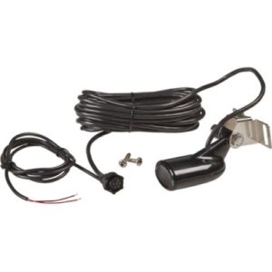 lowrance low-000-0106-48 / hst-wsu depth transducer w/ temp, mfg# 000-0106-48, 200khz, 20° beam angle, with temperature sensor. transom mount "skimmer". includes 20039; cable with uni-plug connector.