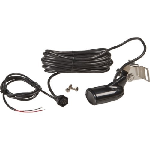 LOWRANCE LOW-000-0106-48 / HST-WSU Depth transducer w/ temp, MFG# 000-0106-48, 200KHz, 20° beam angle, with temperature sensor. Transom mount "Skimmer". Includes 20039; cable with Uni-plug connector.