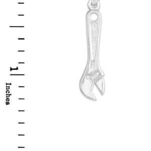 925 Sterling Silver Wrench Charm Pendant