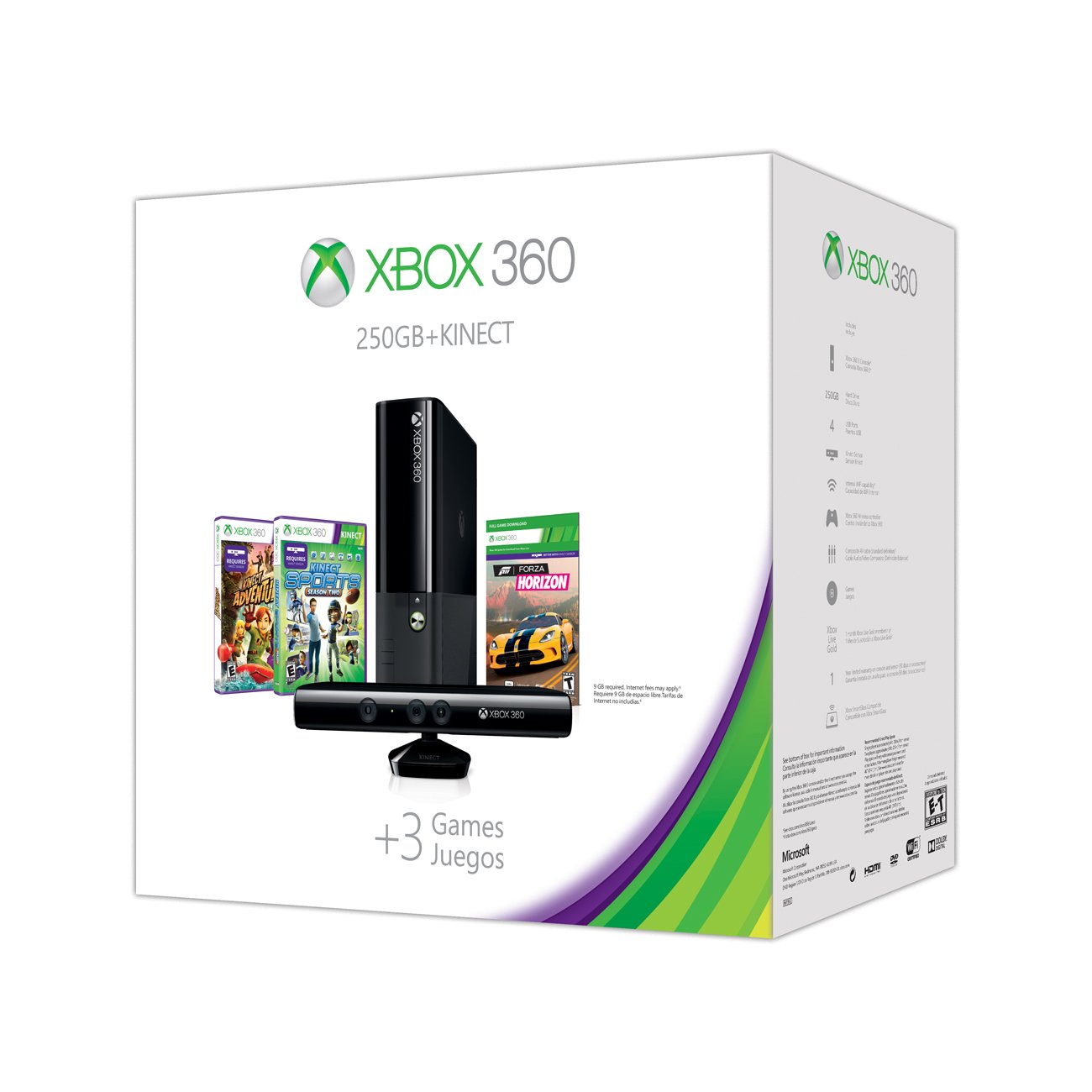 Xbox 360 E 250GB Kinect Holiday Value Bundle