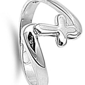 Sterling Silver Christian Cross Ring Gorgeous Faith Band Solid 925 Size 9