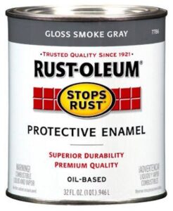 rustoleum stops rust 7786-502 1 quart smoke gray protective enamel oil base paint2