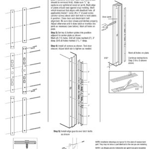 Prime-Line U 11026 Jamb Repair and Reinforcement Kit, 59-1/2 In. Installed, Steel Construction, White (1 Kit)