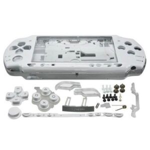 ostent full housing shell faceplate case parts replacement for sony psp 2000 console color white