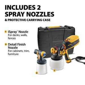 Wagner Spraytech 0529010 FLEXiO 590 Handheld HVLP Paint Sprayer, Sprays Most Unthinned Latex, Includes Two Nozzles - iSpray & Detail Finish Nozzle, Complete Adjustability for All Needs , Multi-colored