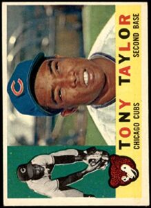 1960 topps # 294 tony taylor chicago cubs (baseball card) ex cubs