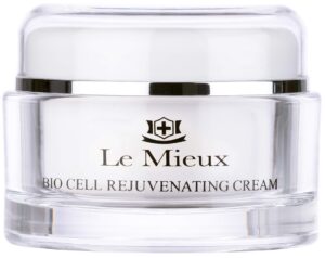 le mieux bio cell rejuvenating cream - triple peptide facial moisturizer with hyaluronic acid, squalane & rose hip, night & day cream for face & neck, no parabens or sulfates (1.75 oz / 52 ml)