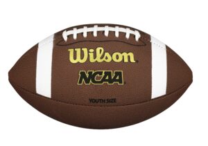 wilson ncaa composite football - youth size, brown