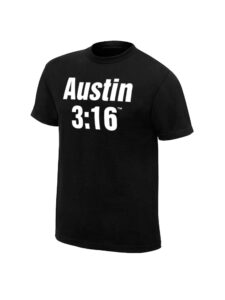 wwe stone cold steve austin 3:16 retro t-shirt black large