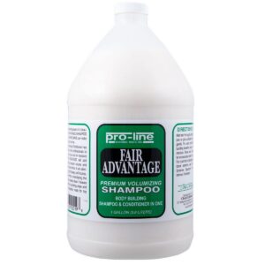 chris christensen pro-line fair advantage shampoo & conditioner - premium volumizing shampoo for dogs - build body while providing moisture - anti static formula - 2 in 1 shampoo & conditioner-gallon