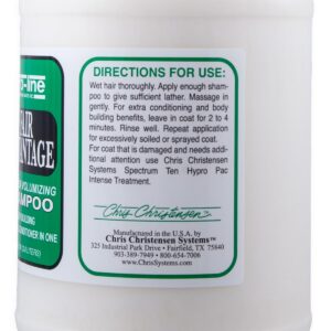 Chris Christensen Pro-Line Fair Advantage Shampoo & Conditioner - Premium Volumizing Shampoo for Dogs - Build Body while providing Moisture - Anti Static Formula - 2 in 1 Shampoo & Conditioner-Gallon