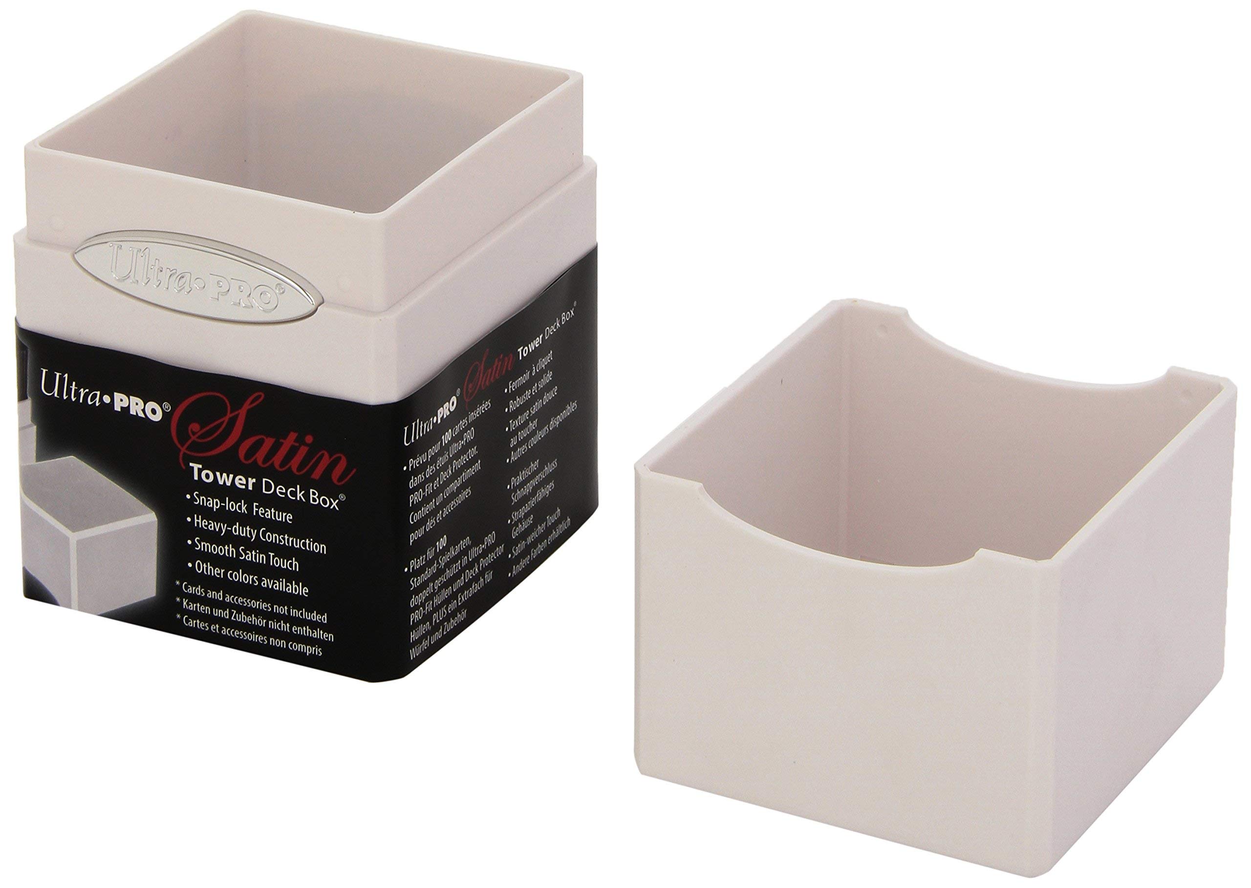 Ultra Pro White Satin Tower Deck Boxes