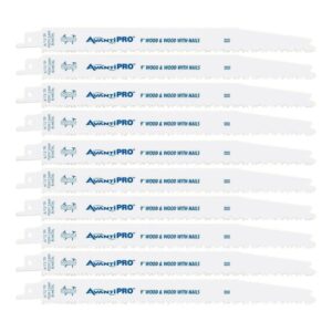 avanti ps0912aw10 9-inch 6/12 tpi bi-metal reciprocating saw blades for wood with nails, 10-pack