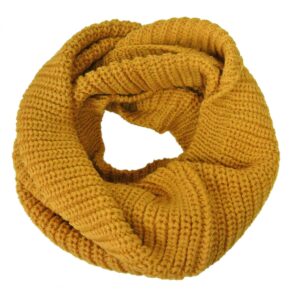 wrapables thick knitted winter warm infinity scarf, yellow