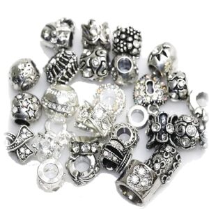 sexy sparkles ten (10) of assorted rhinestone beads random 10 beads mix charms spacers for bracelets fits snake chain bracelets