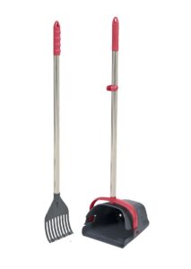 petmate 71078 clean response swivel bin and rake solid handle for pets, jumbo