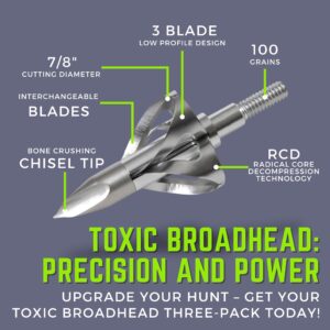 Flying Arrow Archery Toxic Broadhead 3-Pack