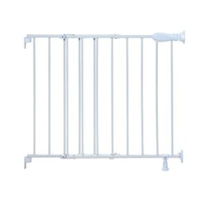 summer infant top of stairs simple to secure metal baby gate, white metal finish – 30” tall, fits openings up to 29” to 42” wide, baby and pet gate for doorways and stairways