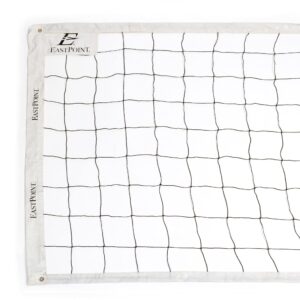 eastpoint sports replacement volleyball net with high strength cable, reinforced side tapes, and weather resistant material - poles not included, original version