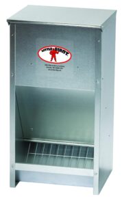 little giant® large steel poultry feeder | galvanized high capacity poultry feeder | 25 lbs