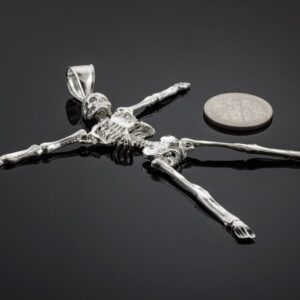 Sterling Silver 3D Skeleton Dangle Pendant