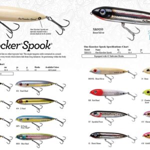 Heddon Saltwater One Knocker Spook Fishing Lure, Chartreuse/Silver Insert