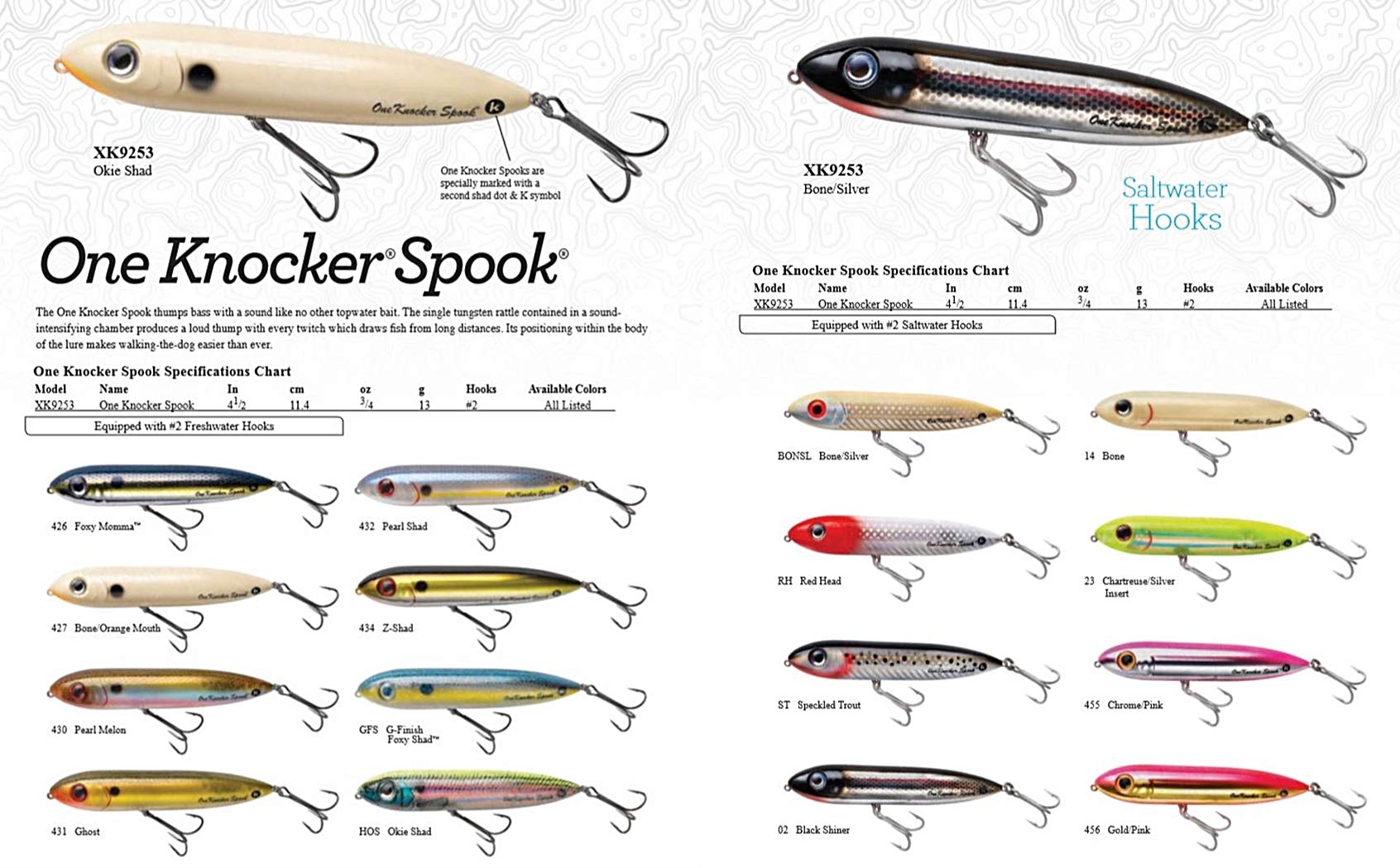 Heddon Saltwater One Knocker Spook Fishing Lure, Chartreuse/Silver Insert