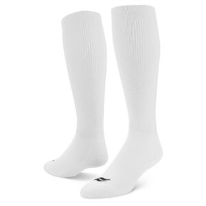 sof sole football over-the-calf team athletic performance socks (2 pair), medium, white