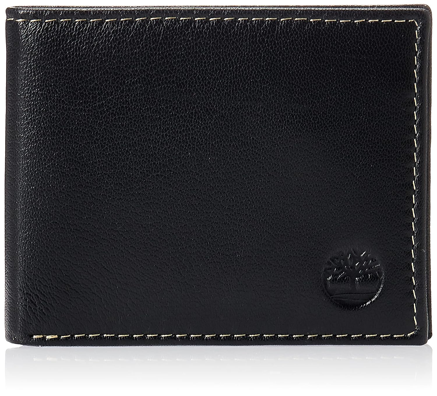 Timberland mens Leather Wallet With Attached Flip Pocket, Black (Blix), One Size