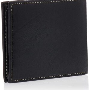 Timberland mens Leather Wallet With Attached Flip Pocket, Black (Blix), One Size