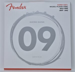 fender 250l nps light 9-42 electric guitar strings 5-pack