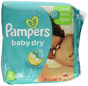 pampers baby dry diapers - size 4-28 ct