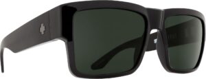 spy optic cyrus sunglasses, black/happy gray/green, 58 mm