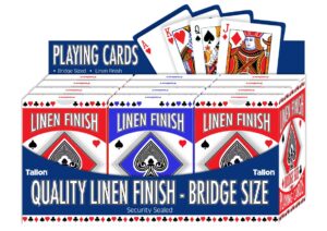 tallon games linen bridge size playing card