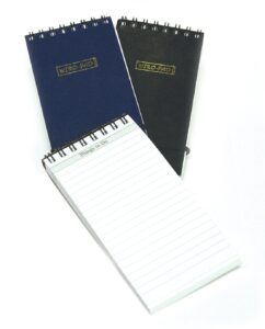 just stationery 70x128mm elastic band wiro note pad