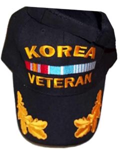 korea war veteran baseball style embroidered hat black ball cap korean vet