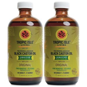 tropic isle living jamaican black castor oil 8oz "pack of 2"