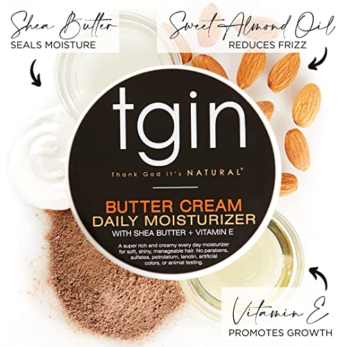 tgin Butter Cream Daily Moisturizer For Natural Hair - Dry Hair - Curly Hair - 12 Oz