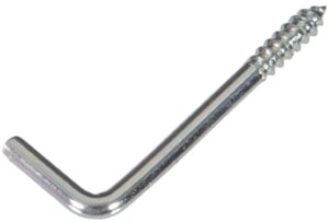 hardware essentials 320498 (0.080-inch x 1-inch) 100 pack square bend hook, 0.080 inch x