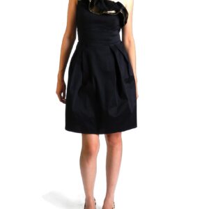 Jill Stuart Women's Taffeta One Shoulder Cocktail Dress Black