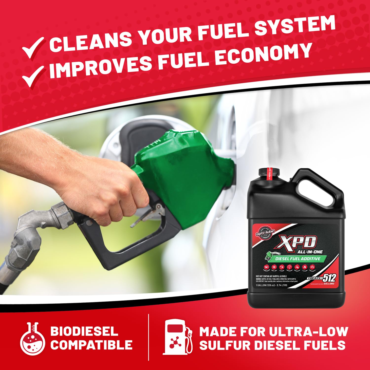 Opti-Lube XPD All Seasons Diesel Fuel Additive: Gallon (1 Gallon (Treats 512 Gallons))