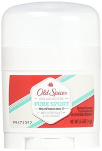 old spice high endurance antiperspirant deodorant 0.5 travel size pure sport,0.5 ounce (pack of 3)