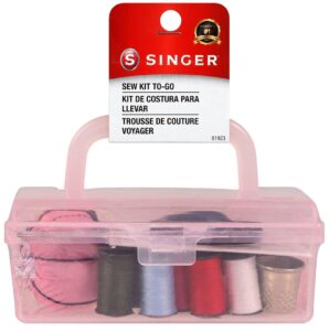 singer 01923 toolbox sewing kit, 2.75-inch ny 1.95-inch ny 4.50-inch, pink