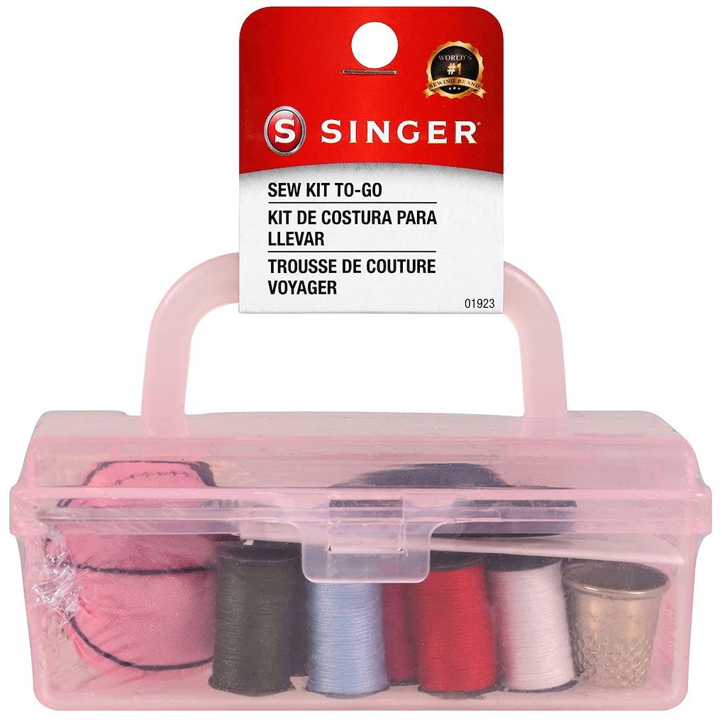 SINGER 01923 Toolbox Sewing Kit, 2.75-Inch ny 1.95-Inch ny 4.50-Inch, Pink