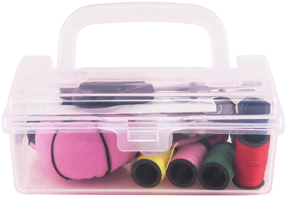 SINGER 01923 Toolbox Sewing Kit, 2.75-Inch ny 1.95-Inch ny 4.50-Inch, Pink