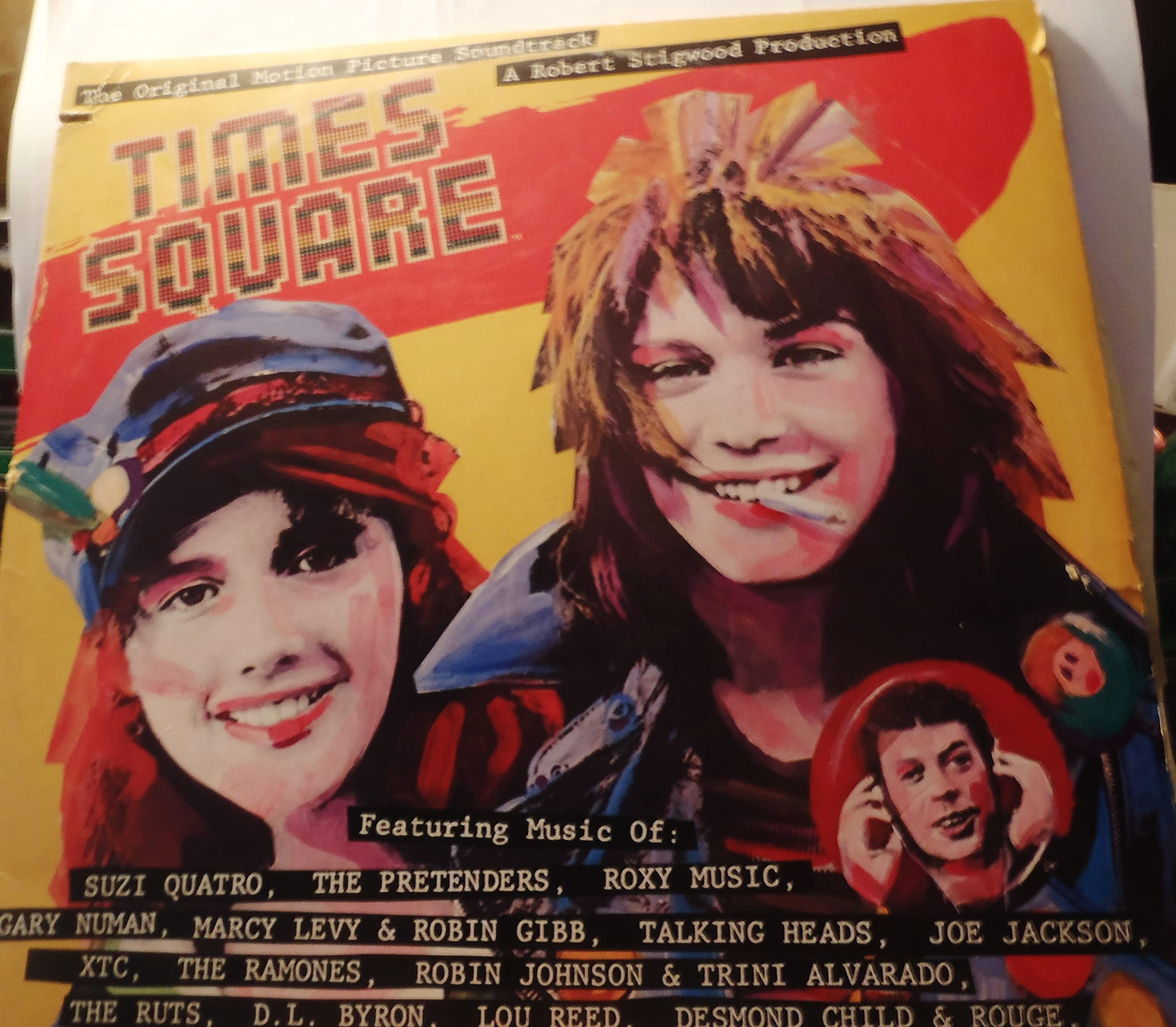 TIMES SQUARE - 2 RECORD SET - vinyl lps. ORIGINAL MOTION PICTURE SOUNDTRACK: - FEATURING MUSIC OF: SUZI QUATRO, THE PRETENDERS, ROXY MUSIC, GARY NUMAN, MARCY LEVY & ROBIN GIBB, AND OTHERS. - "ROCK HARD" - "TALK OF THE TOWN" - "THE PRETENDERS" - "SAME OLD